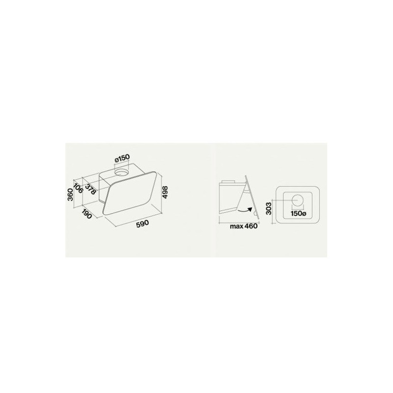 Napa FALMEC Tab bela 60 cm - Opremacenter